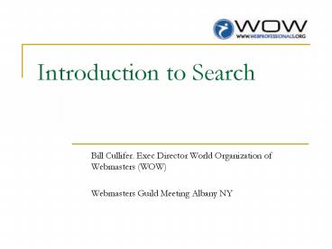 PPT – Introduction to Search PowerPoint presentation | free to view ...