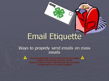 Email Etiquette presentation | free to view