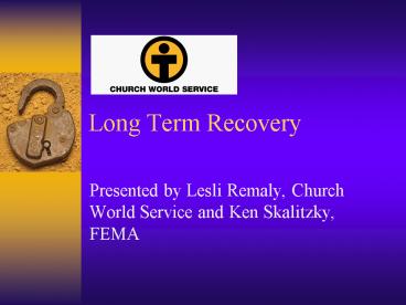 Long Term Recovery presentation | free to view
