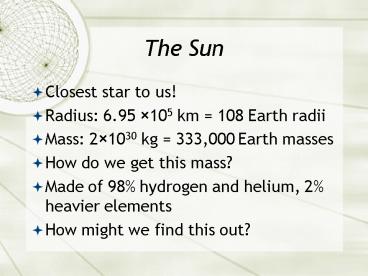 PPT – The Sun PowerPoint presentation | free to view - id: 19849-ODcwN