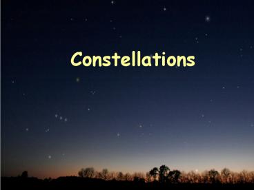 Constellations presentation | free to view