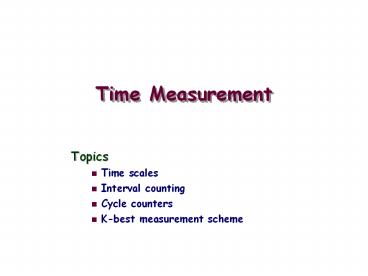 Time Measurement presentation | free to download