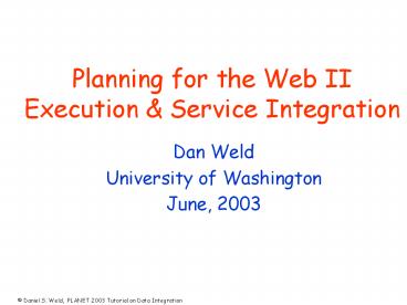 PPT – Planning for the Web II Execution PowerPoint presentation | free ...