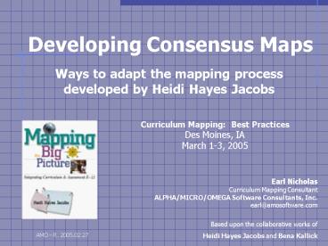 PPT – Developing Consensus Maps PowerPoint presentation | free to view ...