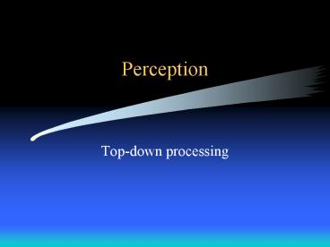 PPT – Perception PowerPoint presentation | free to view - id: 1a553-NzVlM