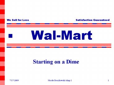 WalMart presentation | free to view