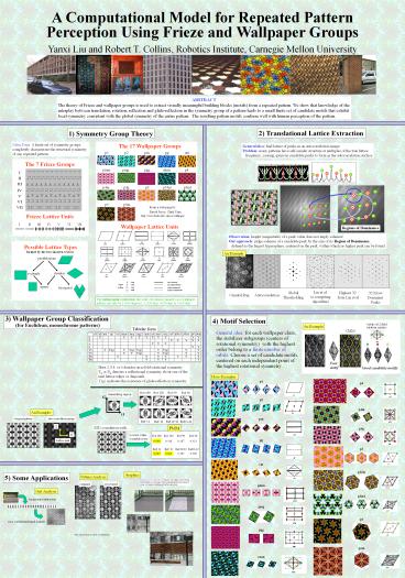 PPT A Computational Model For Repeated Pattern Perception Using Frieze And Wallpaper Groups 