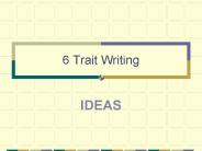 PPT – 6 Trait and 6 1 Trait Writing PowerPoint presentation | free to ...