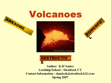 Volcanoes presentation | free to view