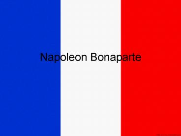 PPT – Napoleon Bonaparte PowerPoint presentation | free to view - id ...