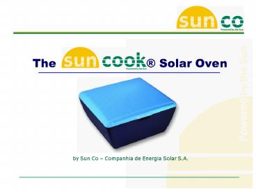 The Solar Oven presentation | free to view