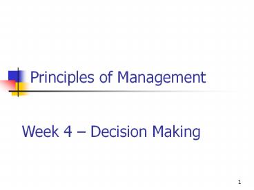 Principles of Management presentation | free to view