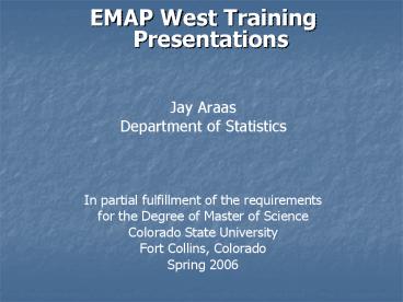 PPT – EMAP West Training Presentations PowerPoint presentation | free ...