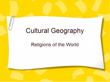 PPT – Cultural Geography PowerPoint presentation | free to view - id ...