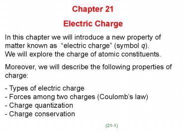 Electric Charge presentation | free to view