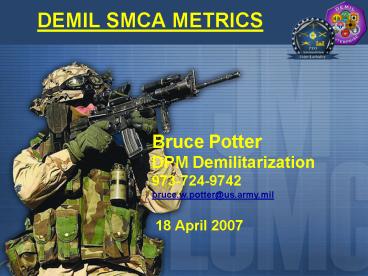 DEMIL SMCA METRICS presentation | free to view