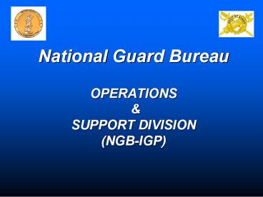 National Guard Bureau presentation | free to view