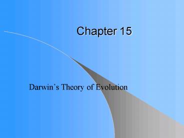 Darwins Theory of Evolution presentation | free to view