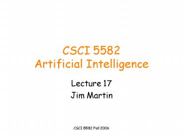 PPT – CSCI 5582 Artificial Intelligence PowerPoint presentation | free ...