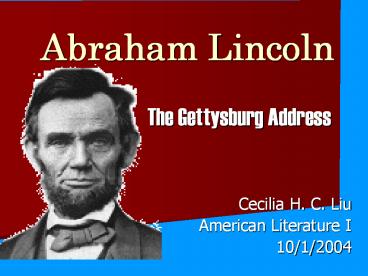 PPT – Abraham Lincoln PowerPoint presentation | free to download - id ...
