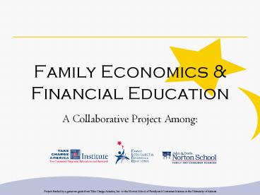 Family Economics presentation | free to view