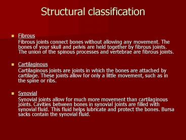Structural classification presentation | free to view
