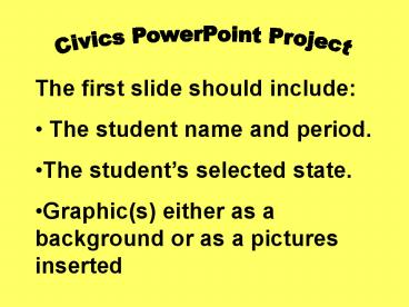 Civics PowerPoint Project presentation | free to view