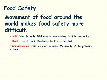 Food Safety presentation | free to view