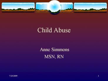 Child Abuse presentation | free to view