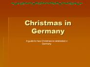 Christmas in Germany presentation | free to view