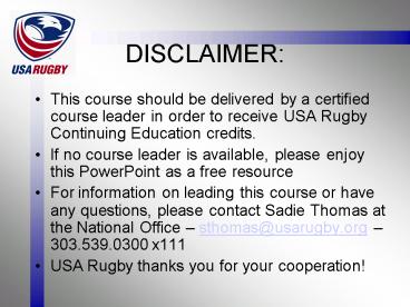 PPT – DISCLAIMER: PowerPoint presentation | free to view - id: 1eba8-OTQ2N