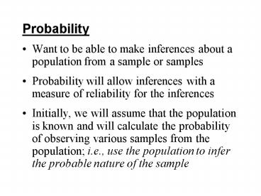 PPT – Probability PowerPoint presentation | free to view - id: 1ec62-MGMwY