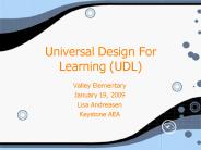 PPT – Universal Design of Learning (UDL) PowerPoint presentation | free ...