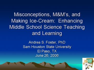 Misconceptions, M presentation | free to view