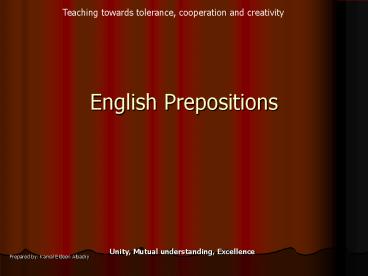 English Prepositions presentation | free to view