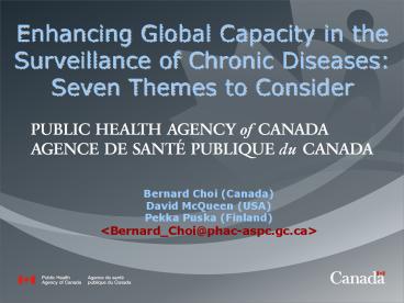 Bernard Choi Canada presentation | free to view