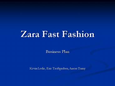Zara Fast Fashion presentation | free to view
