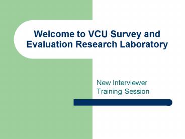 PPT – Welcome to VCU Survey and Evaluation Research Laboratory ...