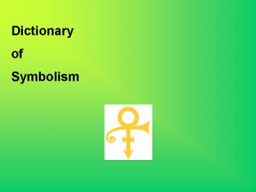 Dictionary presentation | free to view