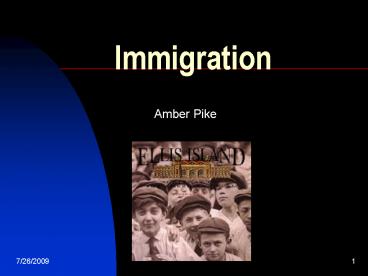 PPT – Immigration PowerPoint presentation | free to view - id: 203fe-NDJkY