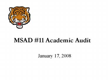 MSAD presentation | free to view