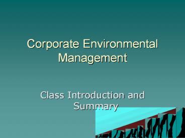 PPT – Corporate Environmental Management PowerPoint presentation | free ...