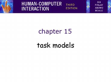 PPT – task models PowerPoint presentation | free to download - id ...