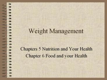 Weight Management presentation | free to view