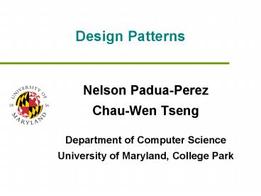 PPT – Design Patterns PowerPoint presentation | free to download - id ...