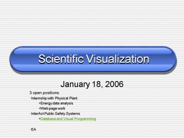 PPT – Scientific Visualization PowerPoint presentation | free to ...