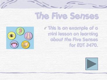The Five Senses presentation | free to view