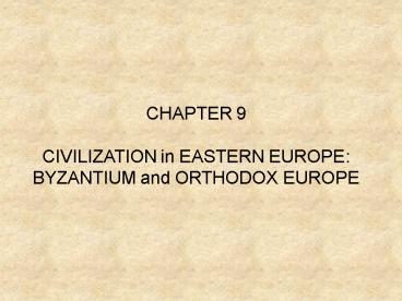PPT – CIVILIZATION in EASTERN EUROPE: PowerPoint presentation | free to ...