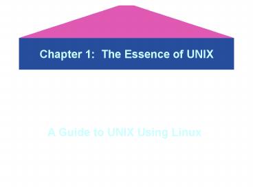 PPT – Chapter 1: The Essence of UNIX PowerPoint presentation | free to ...