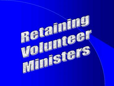 A Checklist for Retention Does our church have... presentation | free ...